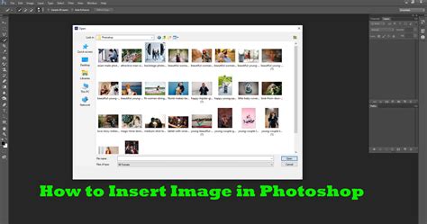 a step by step guide on how to insert image in photoshop