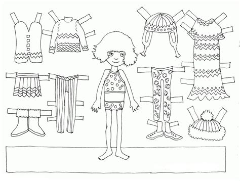 Paper Doll Coloring Pages 36 Printable For Free Download