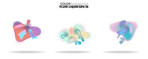 유체 모양 벡터 세트 네온 색으로 그라데이션 액체 전단지의 디자인아이템 분개 기프트 카드 벽에 포스터 방문 페이지 커버북 배너 소셜 미디어 게시 0명에 대한 스톡 벡터 아트