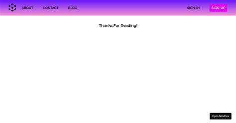 Responsive Navbar Codesandbox
