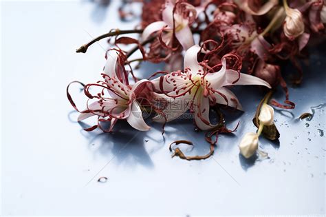 桌面上枯萎的漂亮花朵高清图片下载 正版图片600762382 摄图网