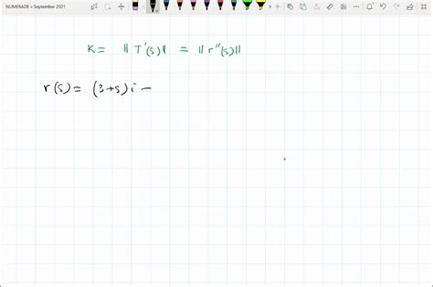 SOLVED Find the curvature K of the curve where s is the are length parameter 𝐫 s s 𝐢 𝐣