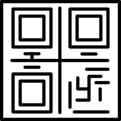 Qr Code Line Icon Vector Art At Vecteezy