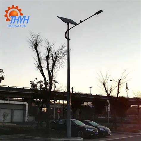 6 12m Arm Bracket Customized Outdoor Galvanized Anchor Bolts Traffic Steel Street Light Pole