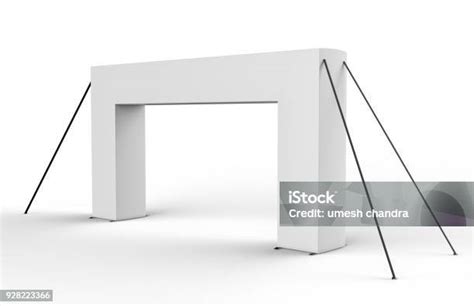 빈 평방 풍선 아치 튜브 또는 이벤트 입구 게이트 3d 렌더링 그림입니다 아치 건축적 특징에 대한 스톡 사진 및 기타 이미지