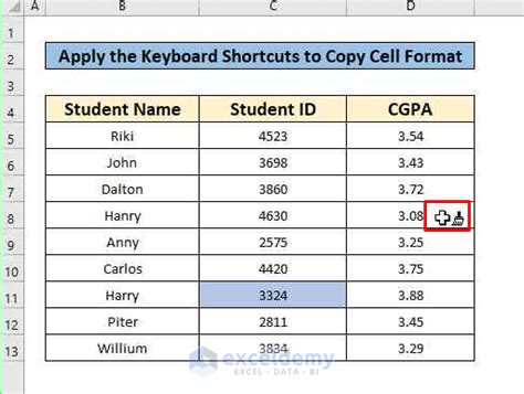 How To Copy Cell Format In Excel - Design Talk