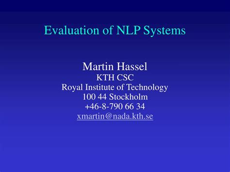 ppt evaluation of nlp systems powerpoint presentation free download