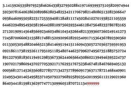 The Feynman Point Occurs At The 762nd Decimal Of π Displaying Six Consecutive Nines 999999