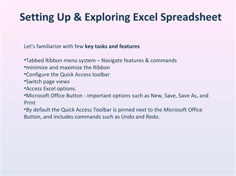 Training On Microsoft Excel Ppt