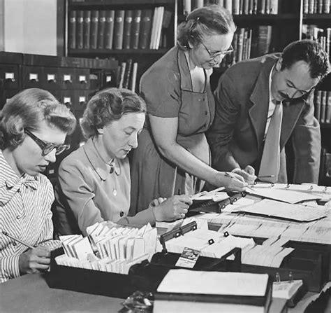 Aides Looking Through Material At The Institute Of Sex Resea 1953