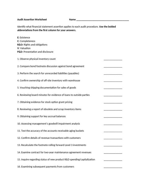 Assertions Pdf
