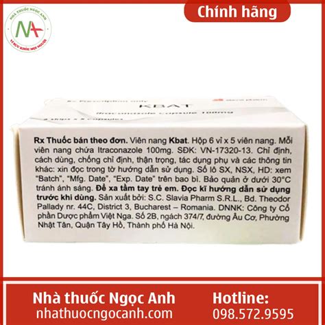 Thuốc Chống Nấm Kbat 100mg Giá Bao Nhiêu Mua ở đâu