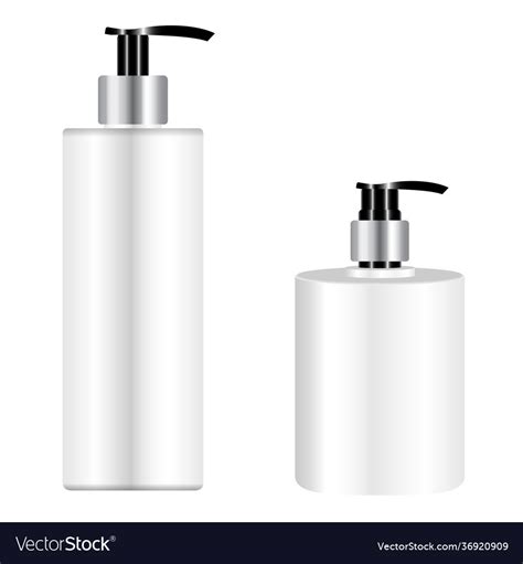 Pump Bottle Mockup Cosmetic Shampoo Dispenser 3d Vector Image
