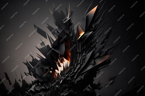 Premium Photo Abstract Black Background Dynamic Futuristic Wallpaper