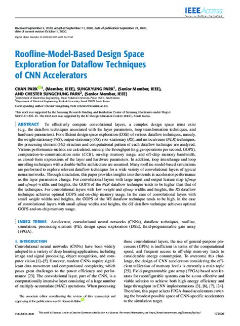 Pdf Roofline Model Based Design Space Exploration For Dataflow