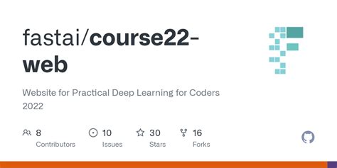 Github Fastaicourse22 Web Website For Practical Deep Learning For