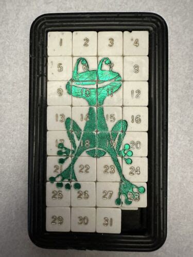 vintage drueke s frog sliding tile puzzle game 4651065034
