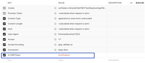 Csrf Failed 포스트맨