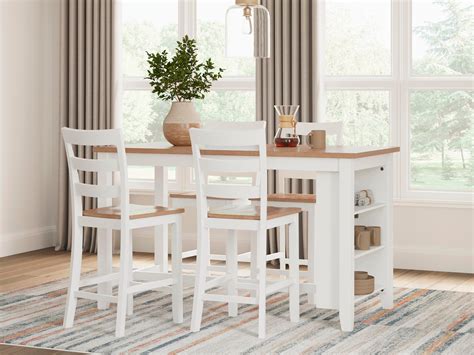 Gesthaven Counter Height Dining Table And 4 Barstools Ashley