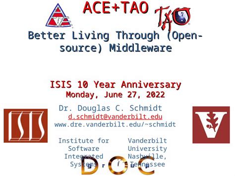 Ppt Acetao Better Living Through Open Source Middleware Isis 10 Year Anniversary Sunday
