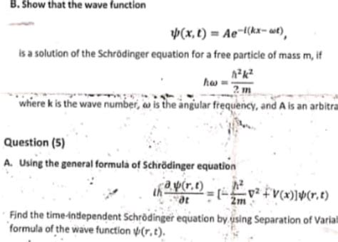 B Show That The Wave Function X T A E L K X T StudyX
