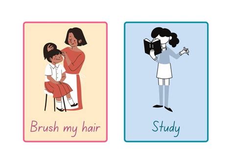 Colorful Daily Routines Flashcards Recurso De EFL Pdf