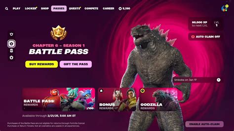 Fortnite Chapter 6 Battle Pass Rules With Godzilla And Baymax Full