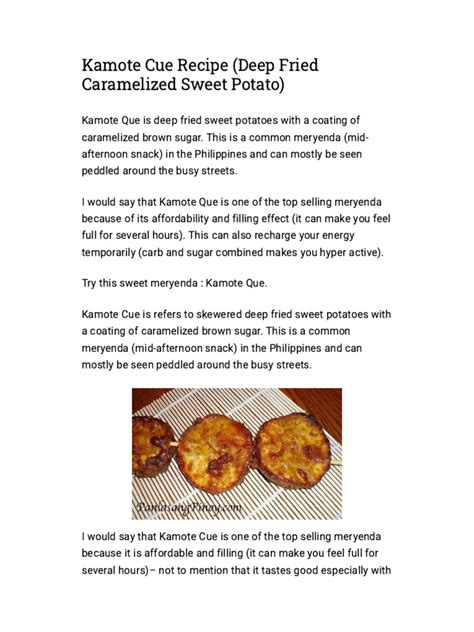 Kamote Cue Recipe Pdf