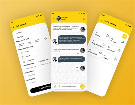 Task Management App Task App Chat Ui Uiux Design Behance
