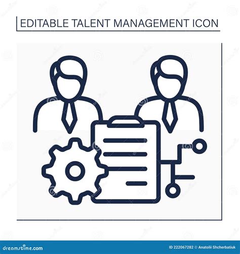 Workforce Planning Line Icon Stock Vector Illustration Of Business