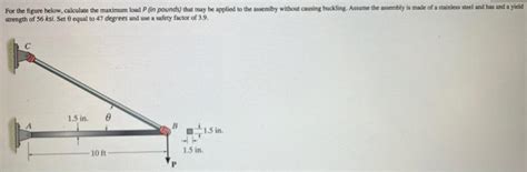 Solved For The Figure Below Calculate The Maximum Load P Chegg
