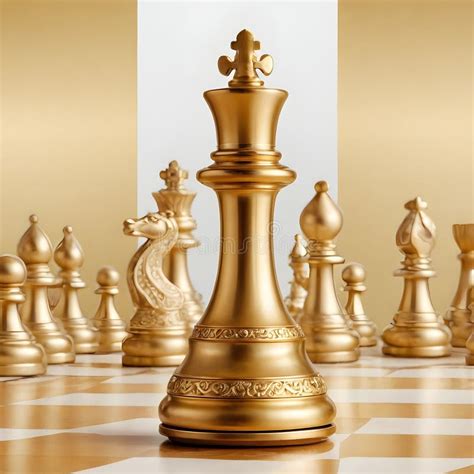 Regal Gold Queen Chess Piece Stock Illustration Illustration Of