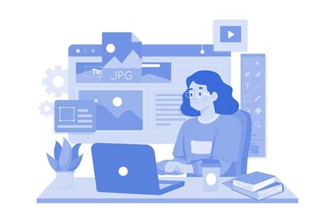 Premium Vector UX UI Designer Laptop Development Experience App