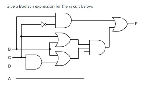 Solved Give a Boolean expression for the circuit below B В Chegg com