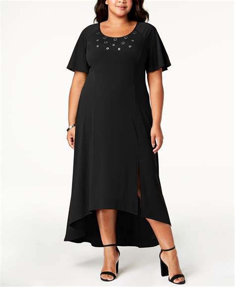 Ny Collection Plus Size And Petite Plus Grommet Trim Maxi Dress Macys