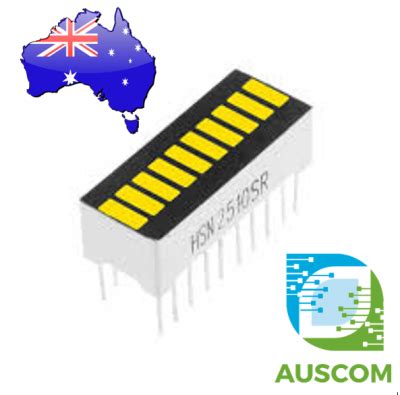 10 Segment Digital Yellow Led Bar Graph Display Ultra Bright AUSCOM Computers Controls