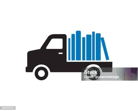 트럭 라이브러리 기호 서식 파일 디자인 벡터 상징 디자인 컨셉 창조적인 기호 아이콘 배달에 대한 스톡 벡터 아트 및 기타 이미지