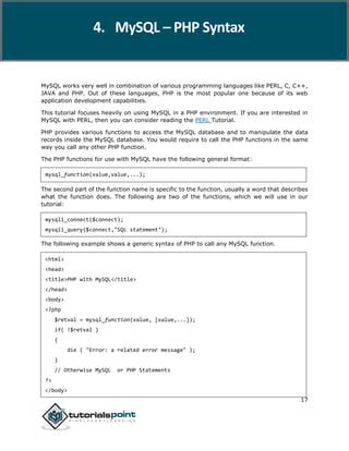 mysql_tutorial.pdf_tutorial for database engineering students | PDF