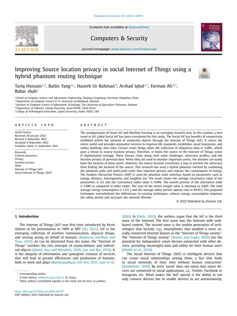 Pdf Improving Source Location Privacy In Social Internet Of Things