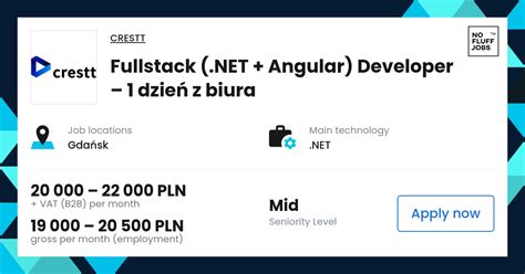 fullstack angular developer 1 dzień z biura job fullstack
