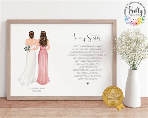 To My Sister On Her Wedding Day Sister Bride Wedding Poem T For