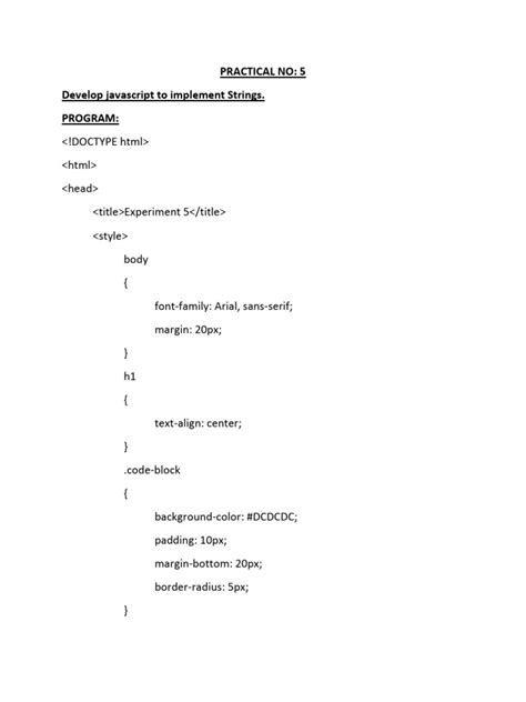 Css Practical 5 Pdf