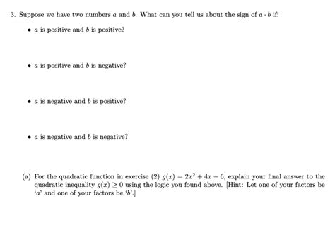 Solved 3 Suppose We Have Two Numbers A And B What Can You