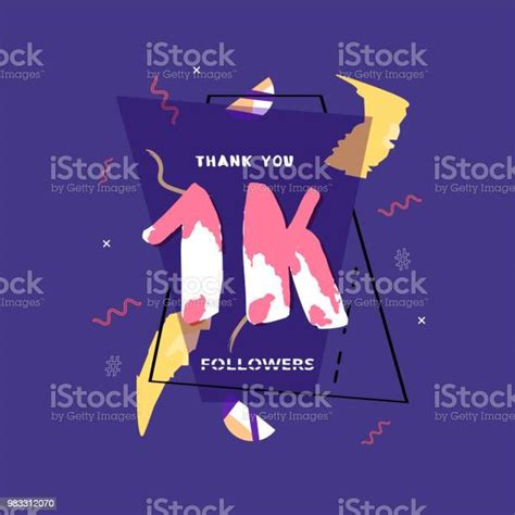 1 K 추종자 감사 합니다 게시물 소셜 미디어에 대 한 벡터 일러스트입니다 Number 1000에 대한 스톡 벡터 아트 및 기타 이미지 Number 1000 감사합니다