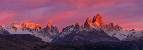Panorama Of Cerro Torre And Fitz Roy At Sunrise Colby Brown Photography