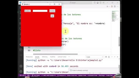 Ejemplo 2 Tkinter Python Form Simple De Obtener Un Nombre Y Mostrarlo