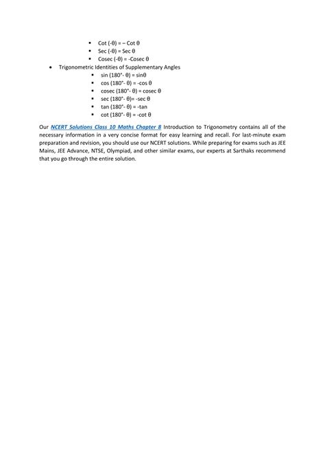 Ppt Ncert Solutions Class 10 Maths Chapter 8 Introduction To Trigonometry Powerpoint