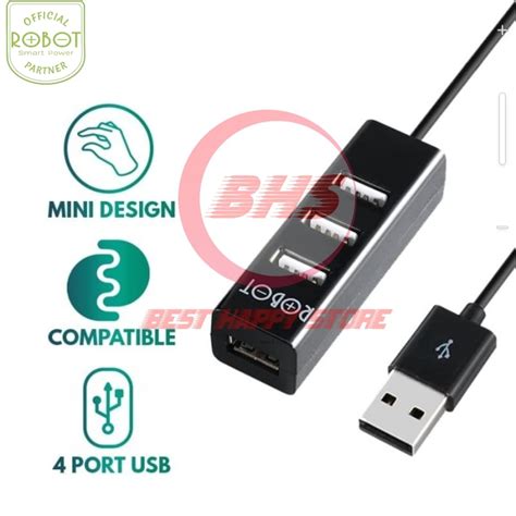Usb Hub Robot H140 80 4 Ports Usb Hub 80cm Lazada Indonesia