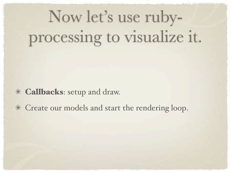 Writing 3d Applications Using Ruby Processing Ppt