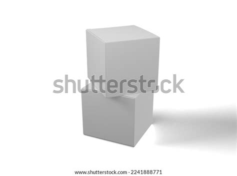 3d Rendering Rectangle Box Packaging Mockup Stock Illustration